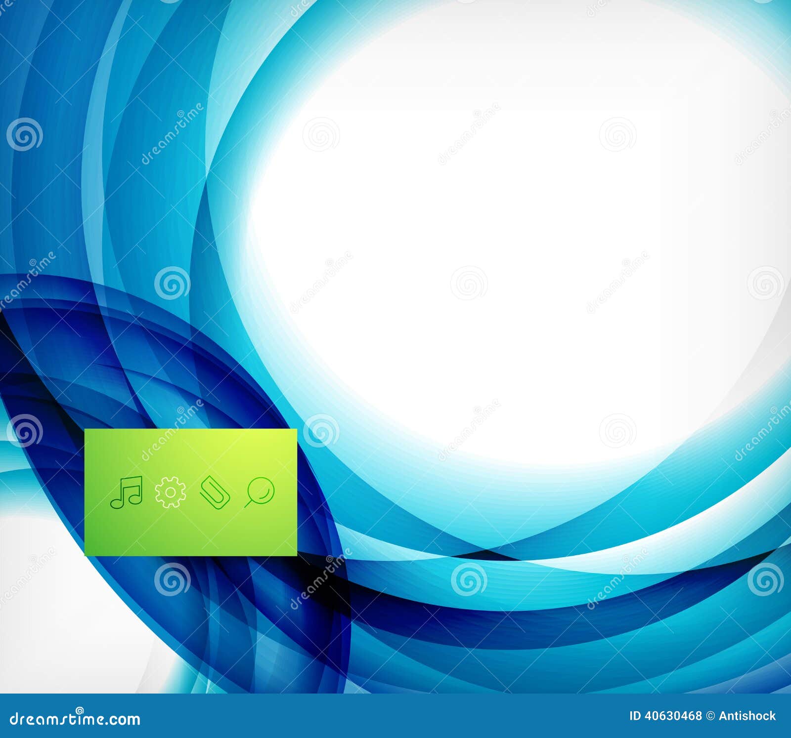 Blue Swirl Wave Abstract Design Template Stock Vector - Illustration of ...