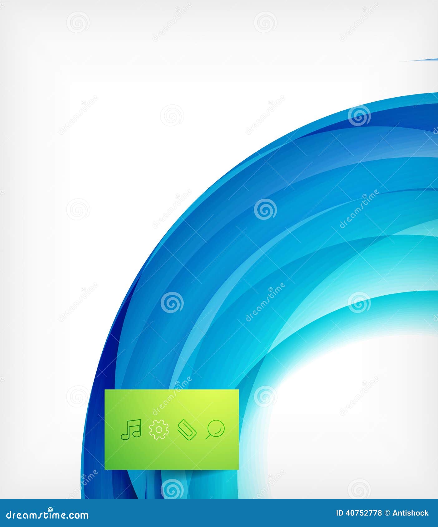 Blue Swirl Wave Abstract Design Template Stock Vector - Illustration of ...