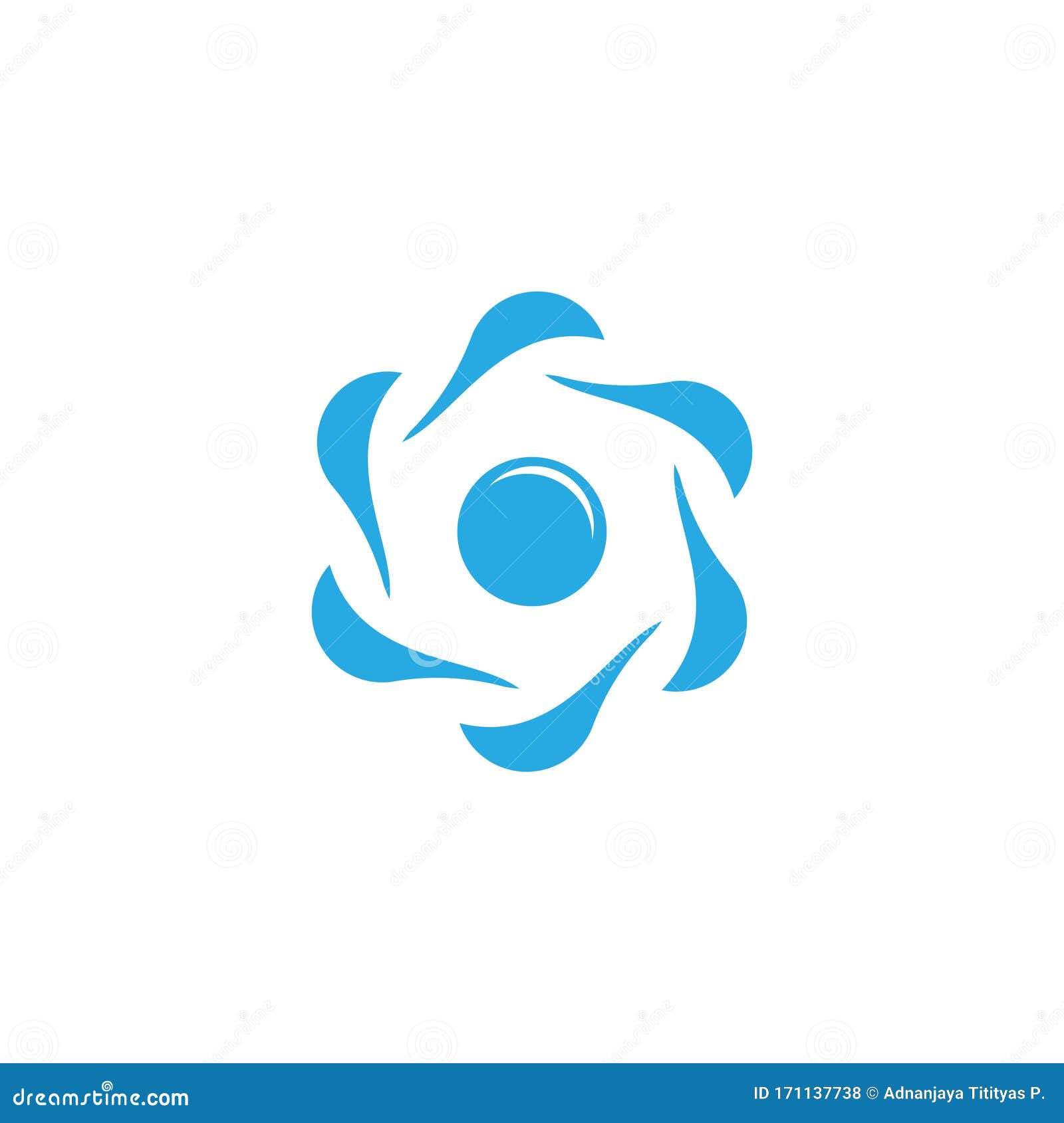 Blue Swirl Wavy Shape Motion Symbol Logo Vector Stock Vector ...