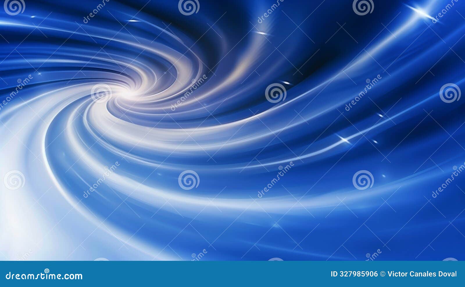 A Blue Swirl with White Stars Background Stock Illustration ...