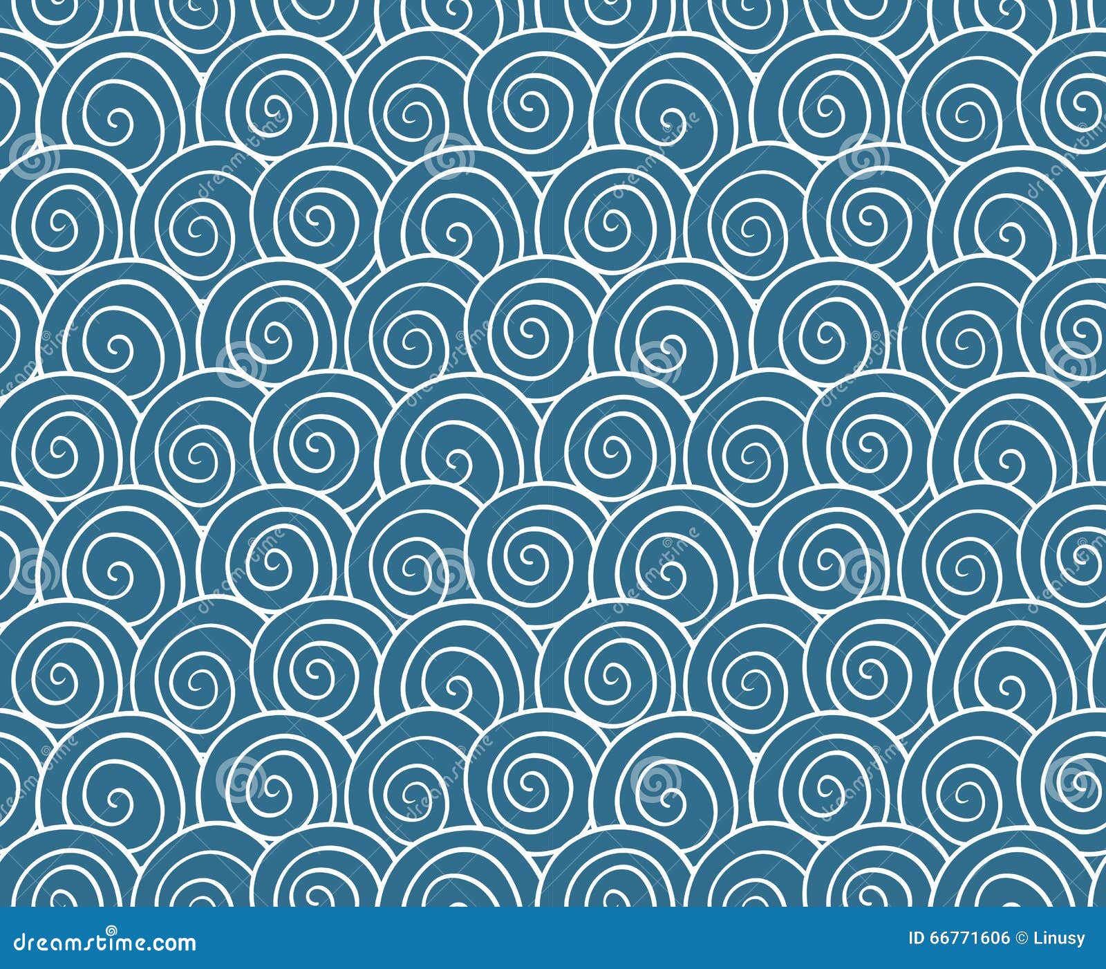 Blue swirls pattern stock vector. Illustration of nature - 66771606