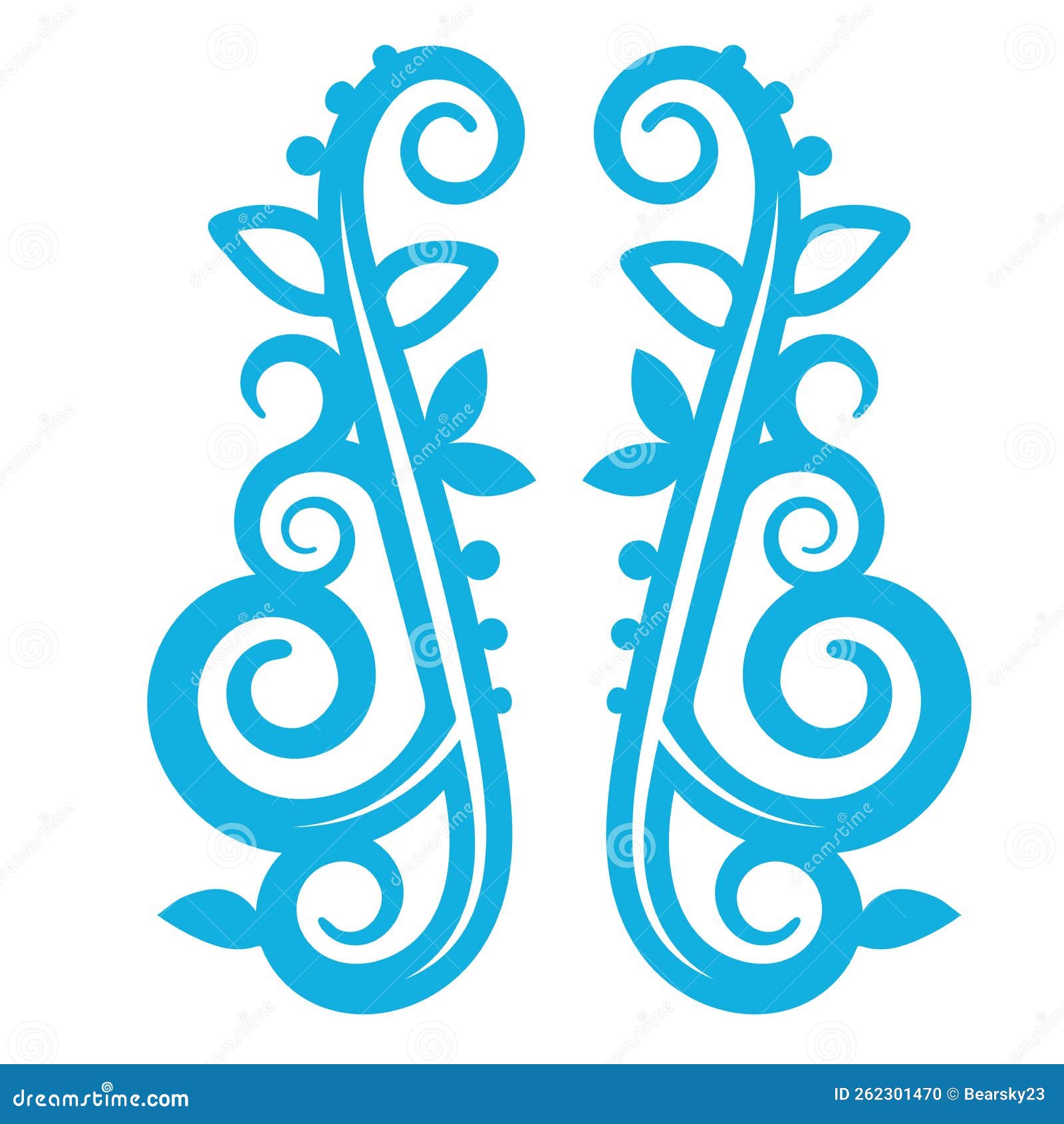 Blue Swirls and Swooshes Vector Accent Line Work Stock Vector ...
