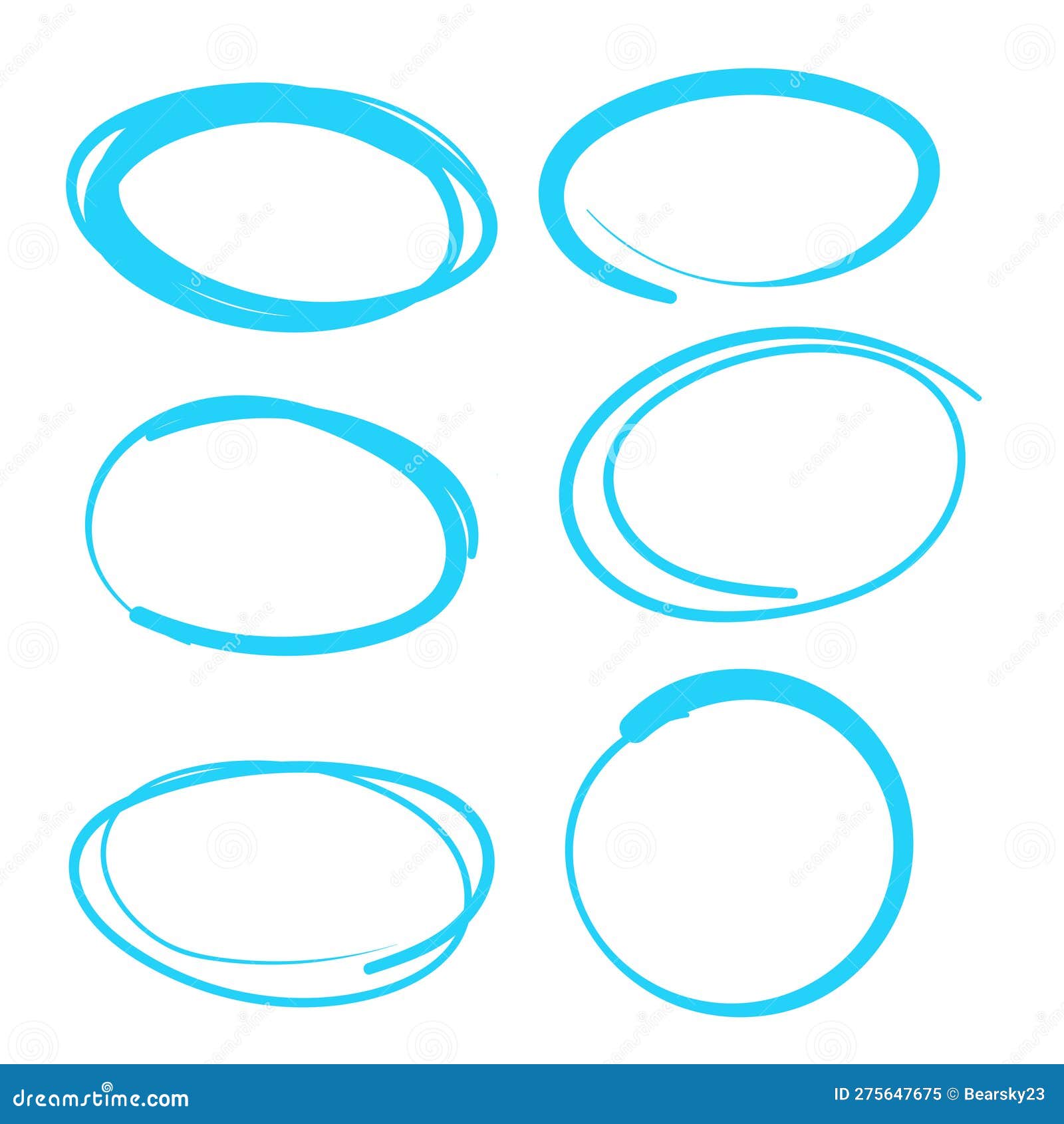 Blue Swirls and Swooshes Vector Accent Line Work Stock Vector ...