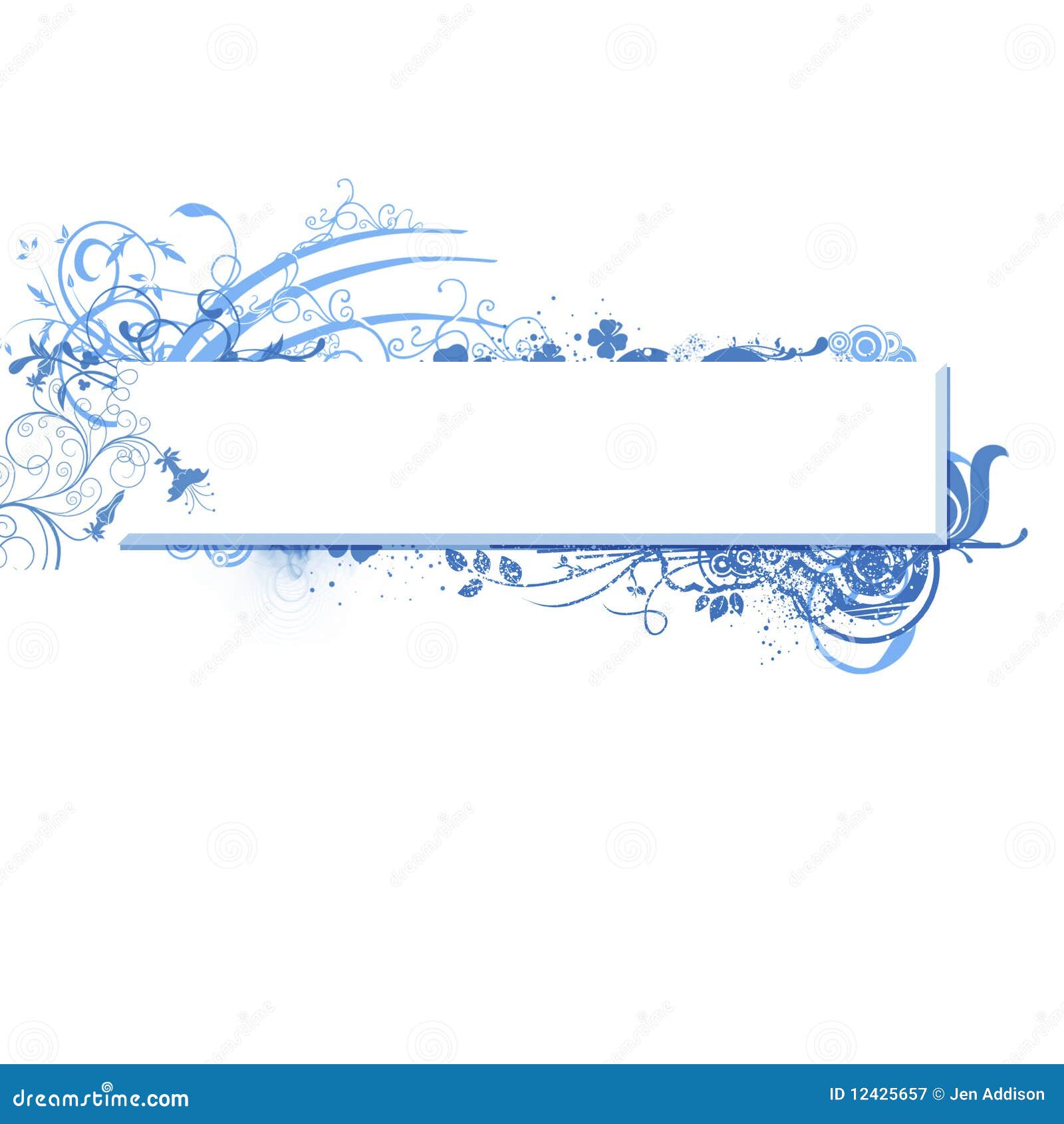 Blue swirly banner vector stock vector. Illustration of abstract - 12425657