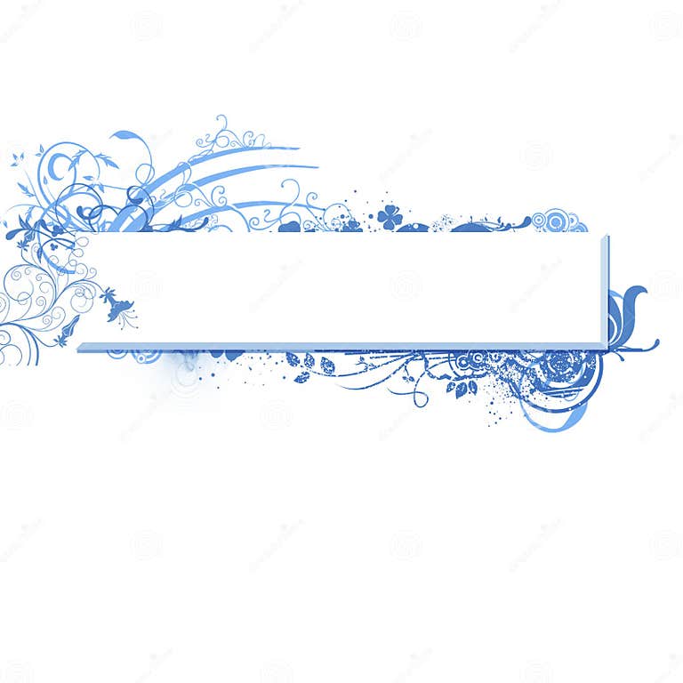 Blue swirly banner vector stock vector. Illustration of abstract - 12425657