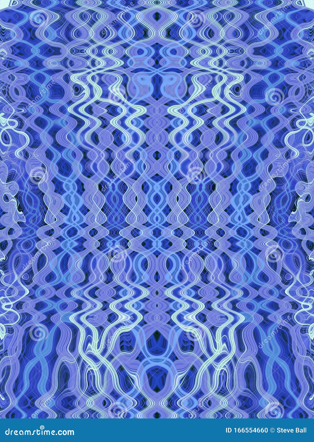 Blue psychedelic pattern stock illustration. Illustration of waves ...