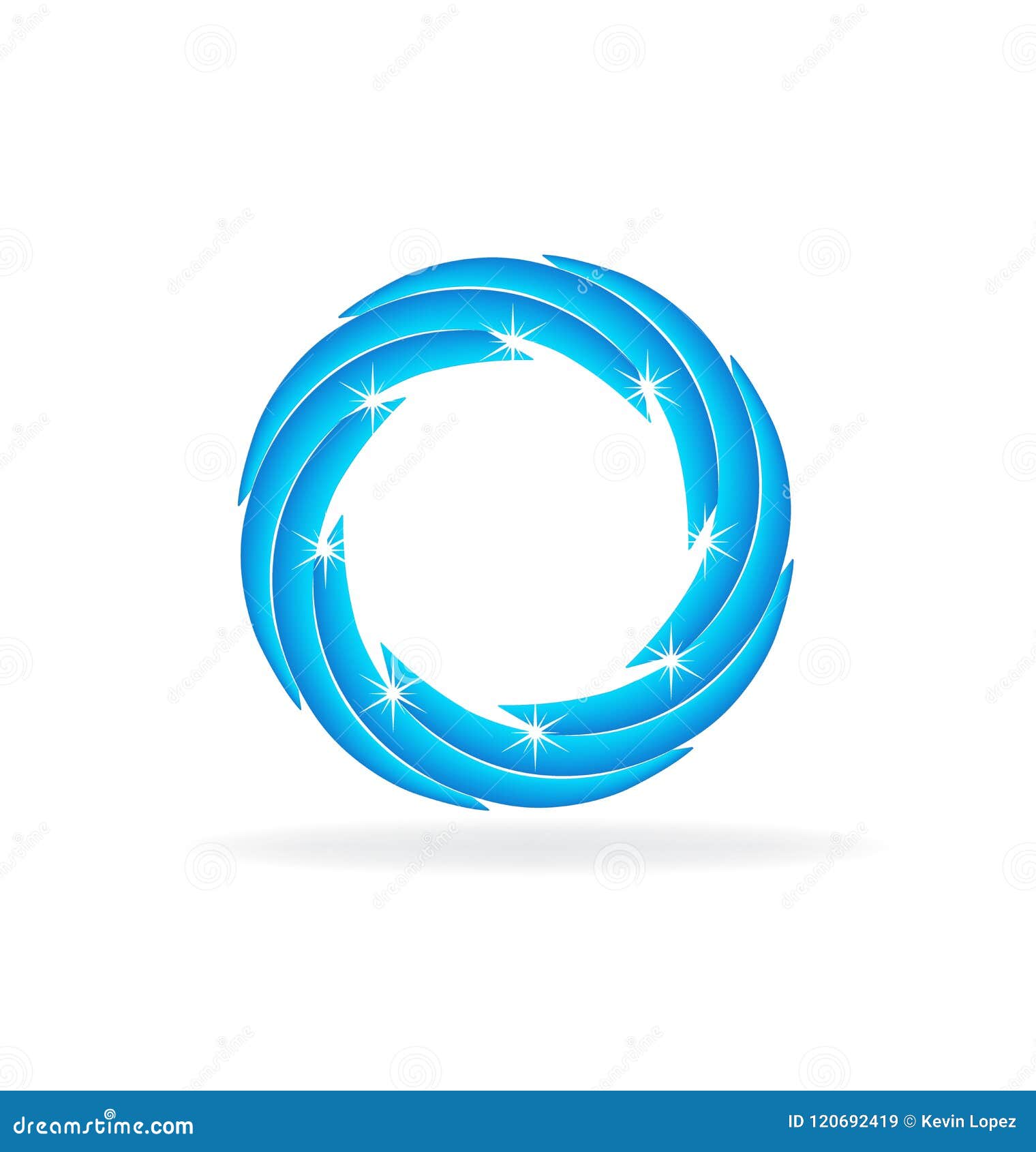 Blue swirly wave vector stock vector. Illustration of company - 120692419