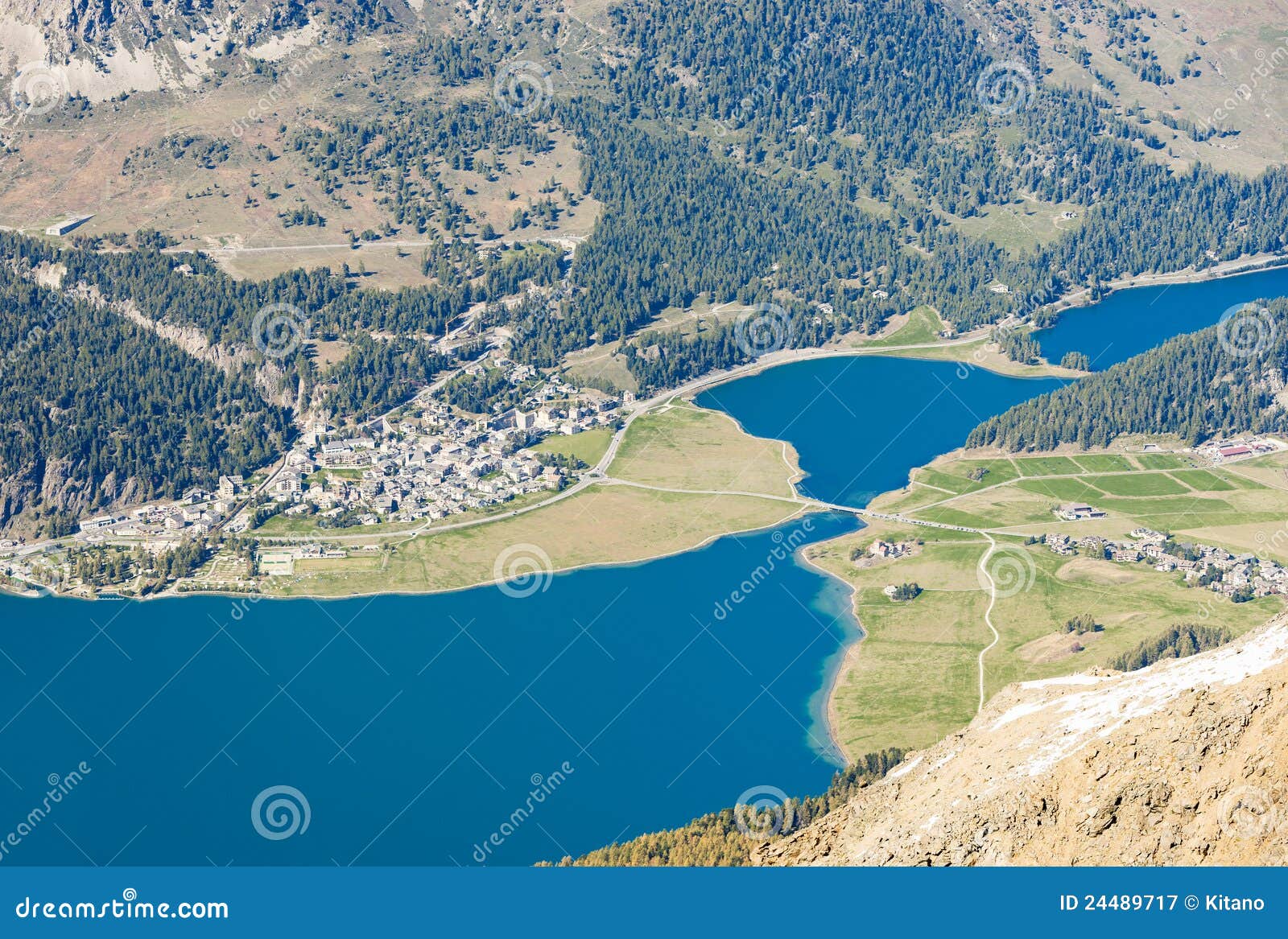 Blue Swiss Mountain Lake stock image. Image of canton - 24489717