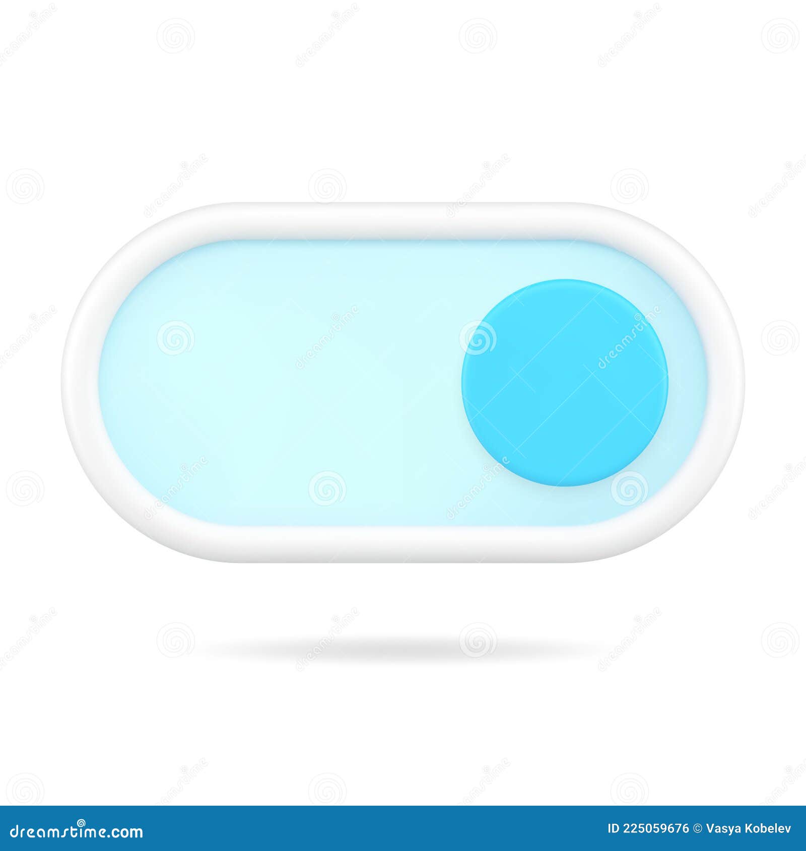 Blue Switch Button 3d Icon. Round Knob for Switching and Adjusting ...