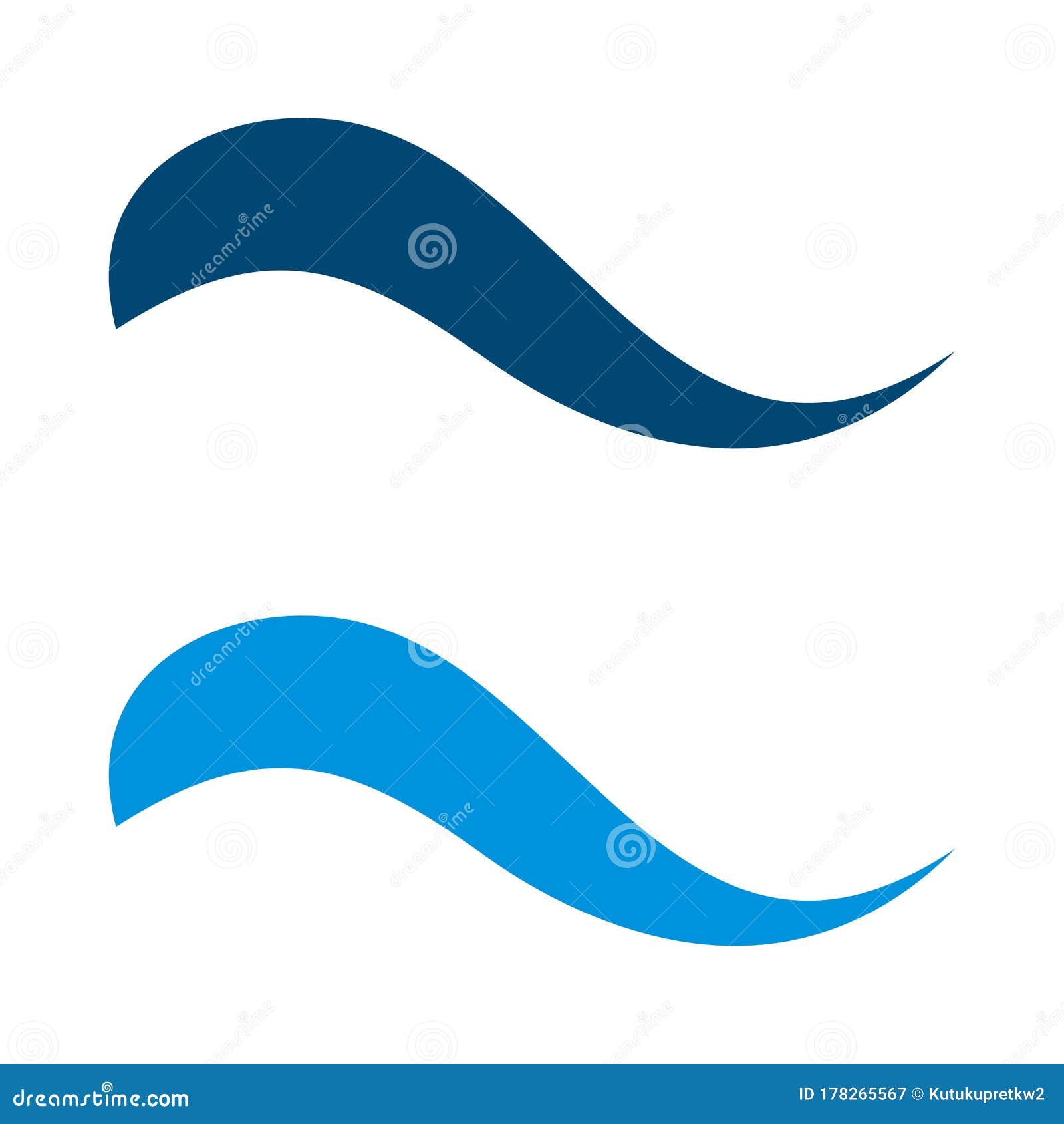 Blue Swoosh Logo Template Illustration Design. Vector EPS 10 Stock ...