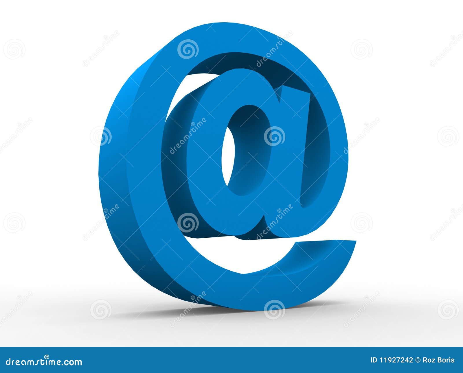 Blue at symbol stock illustration. Illustration of address - 11927242
