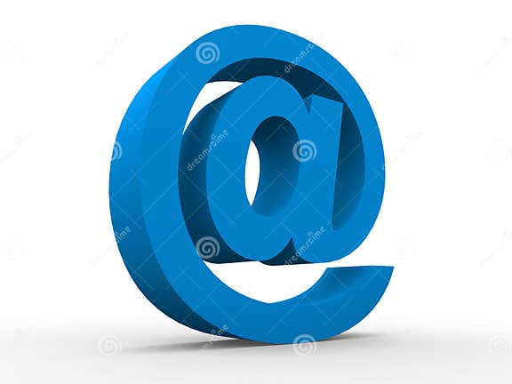 Blue at symbol stock illustration. Illustration of address - 11927242