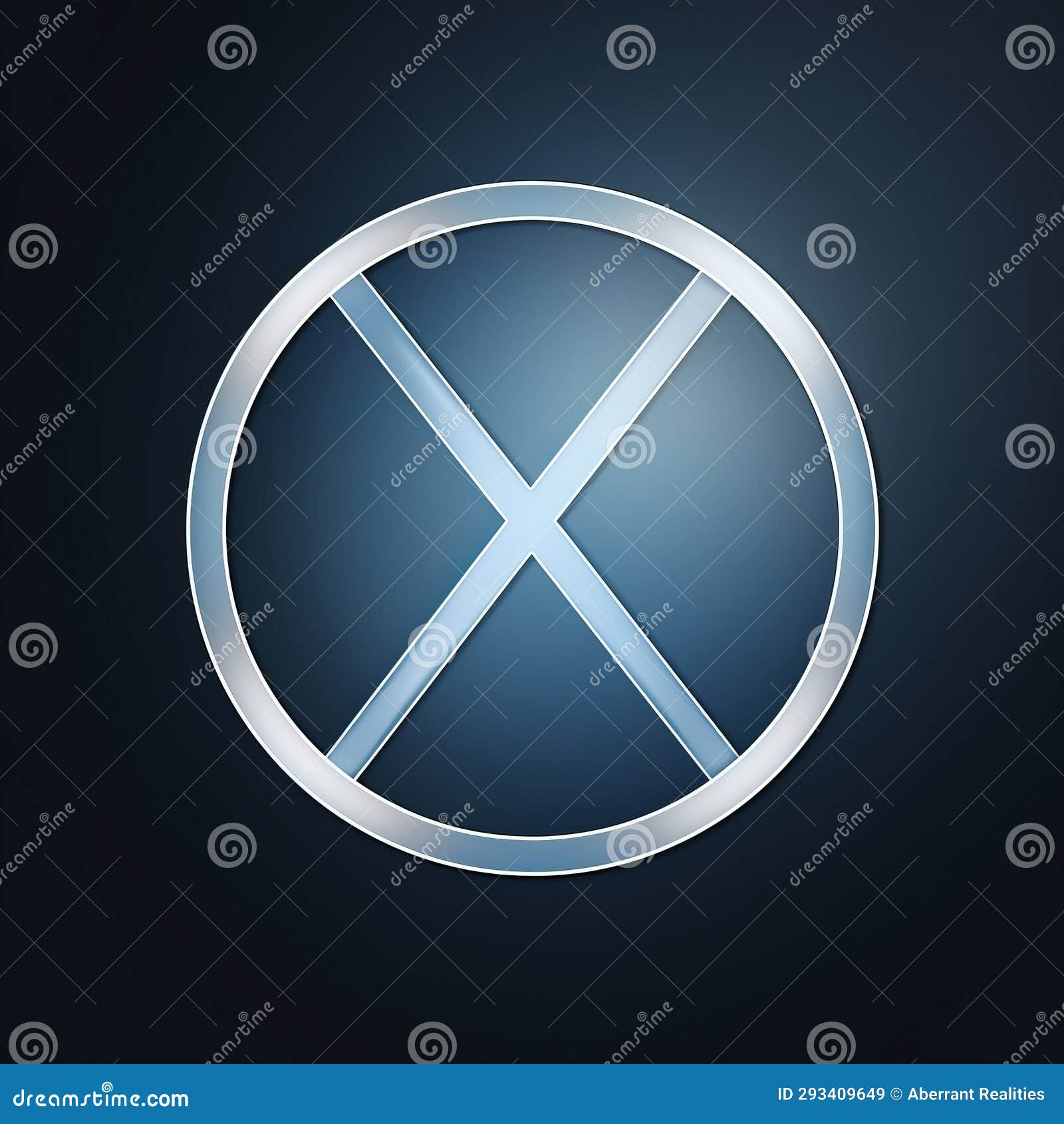 A Blue X Symbol on a Black Background Stock Illustration - Illustration ...