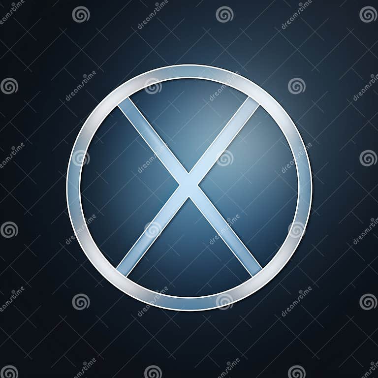 A Blue X Symbol on a Black Background Stock Illustration - Illustration ...