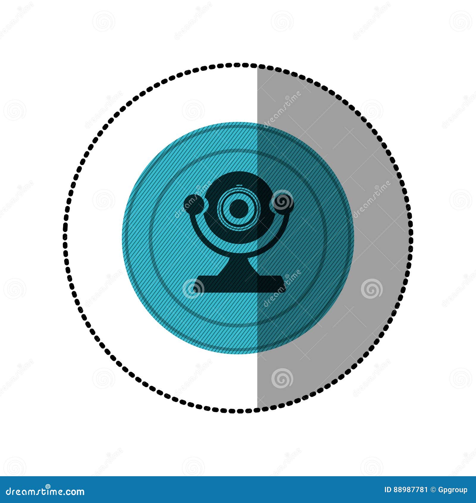 Blue Symbol Computer Camera Icon Stock Illustration - Illustration of ...