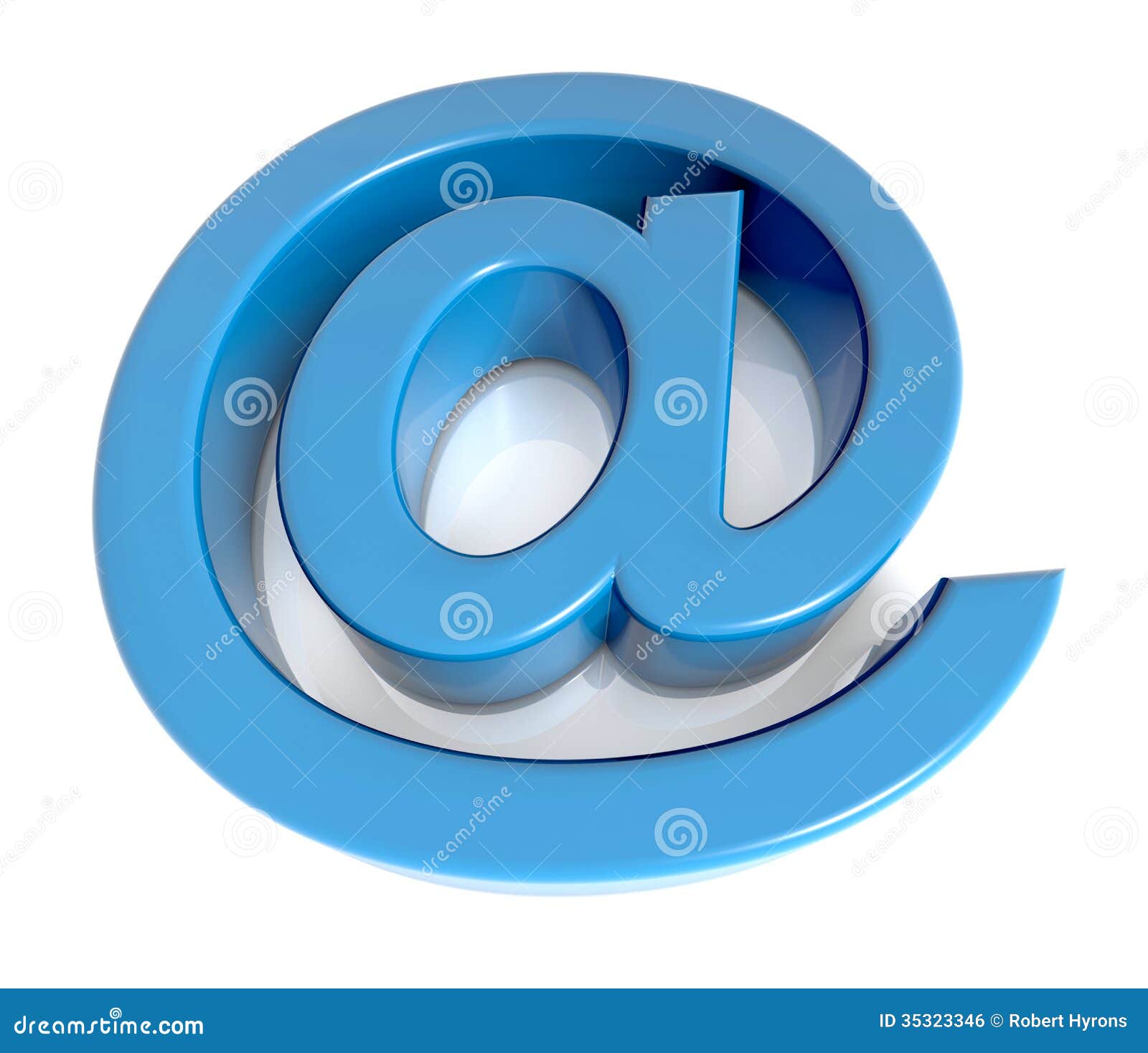 Blue at symbol stock illustration. Illustration of domain - 35323346