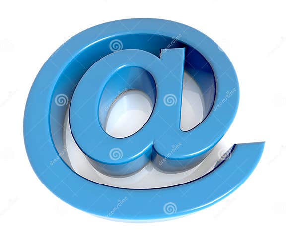 Blue at symbol stock illustration. Illustration of domain - 35323346