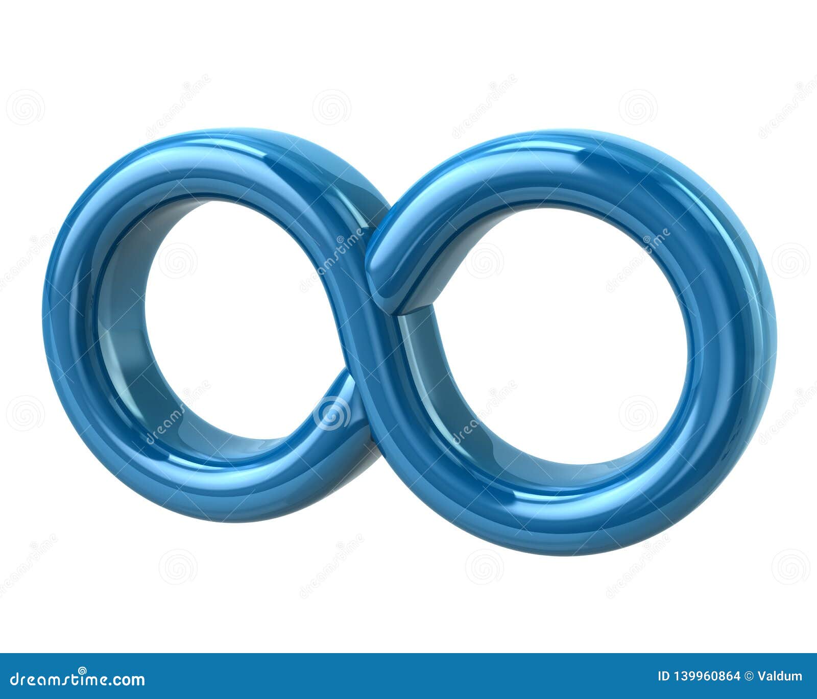 Blue Symbol of Infinity 3d Illustration Stock Illustration ...