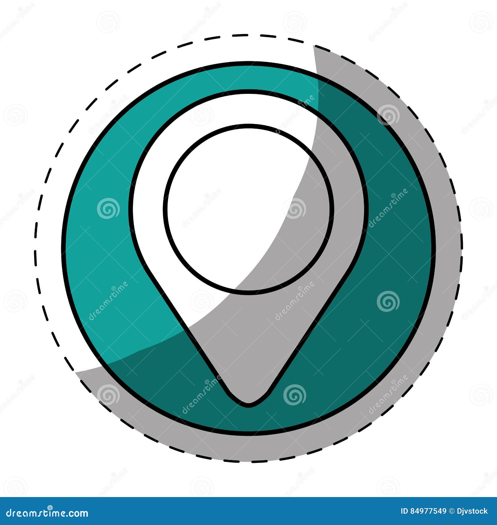 Blue Symbol Location Guide Button Stock Illustration - Illustration of ...