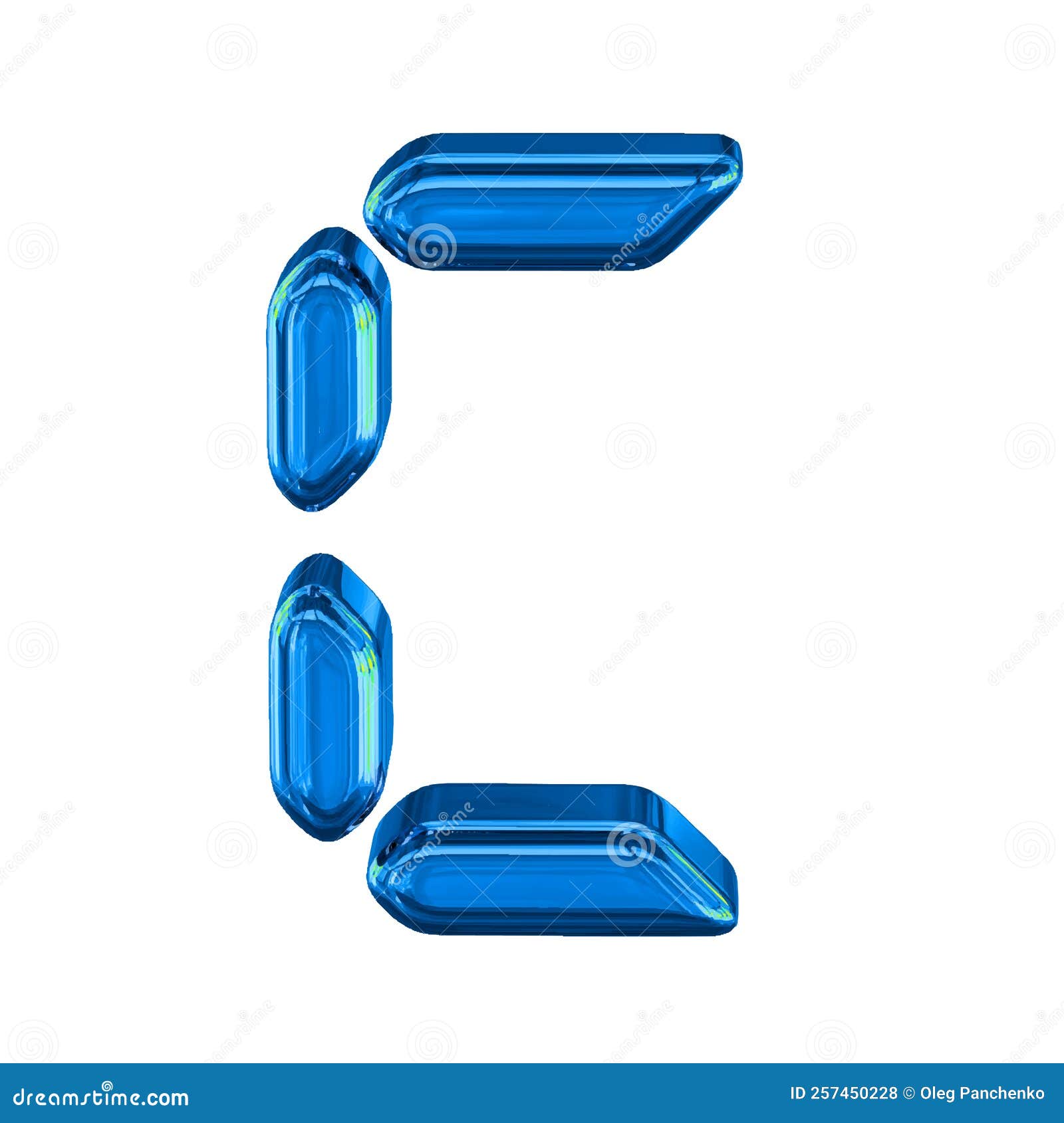 Blue Symbol Made As Digital Text. Letter C Stock Vector - Illustration ...