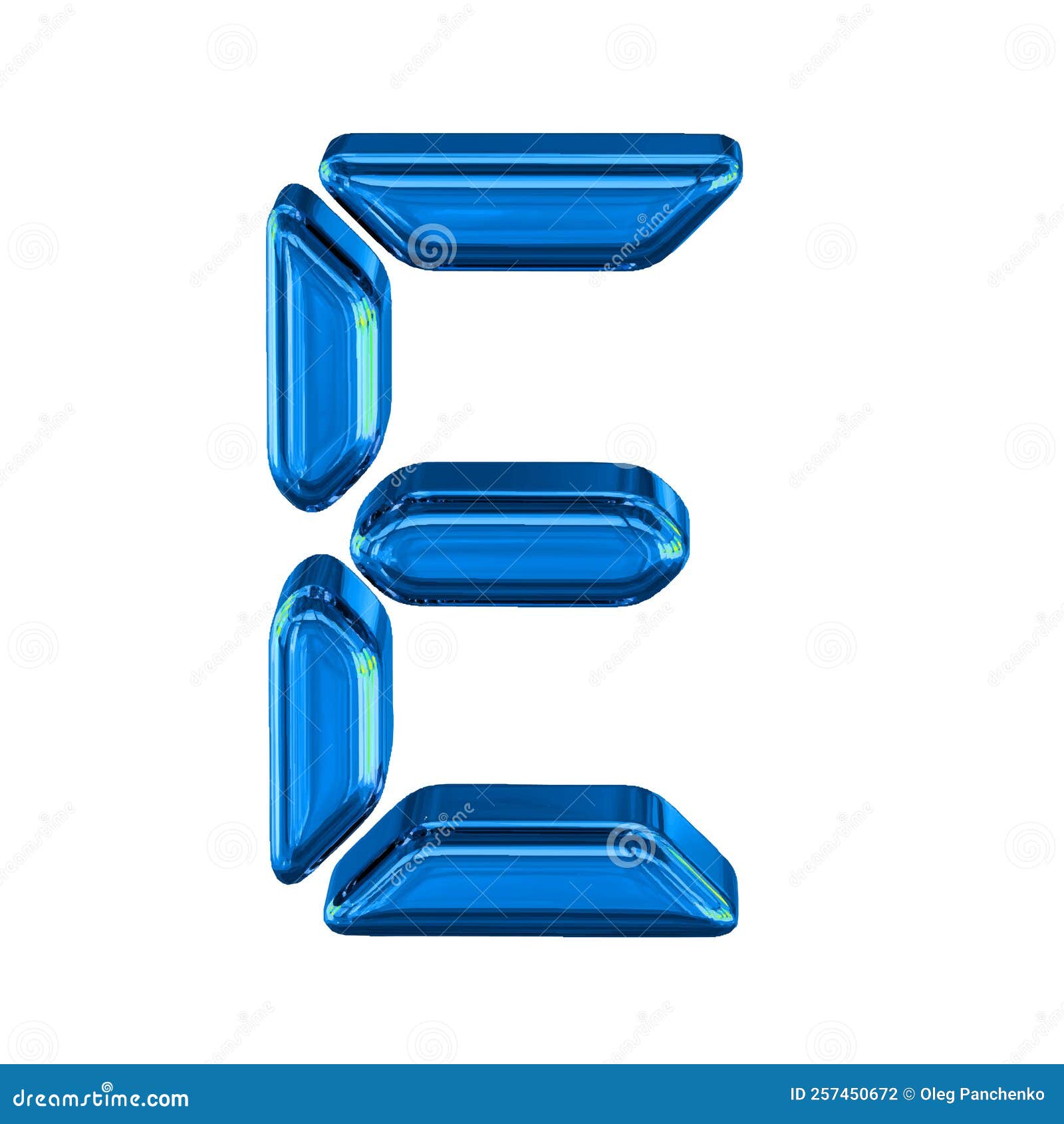 Blue Symbol Made As Digital Text. Letter E Stock Vector - Illustration ...