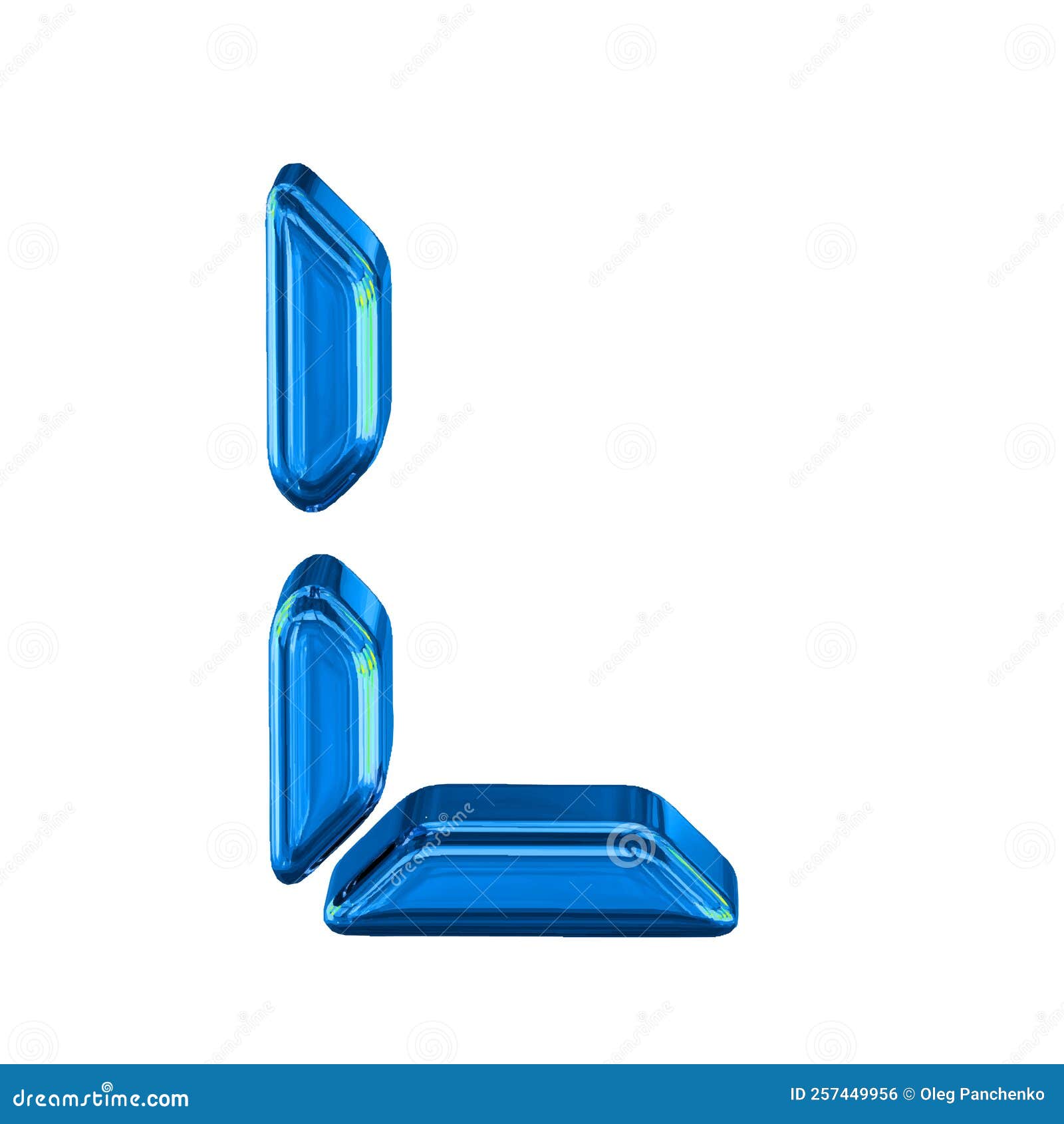 Blue Symbol Made As Digital Text. Letter L Stock Vector - Illustration ...