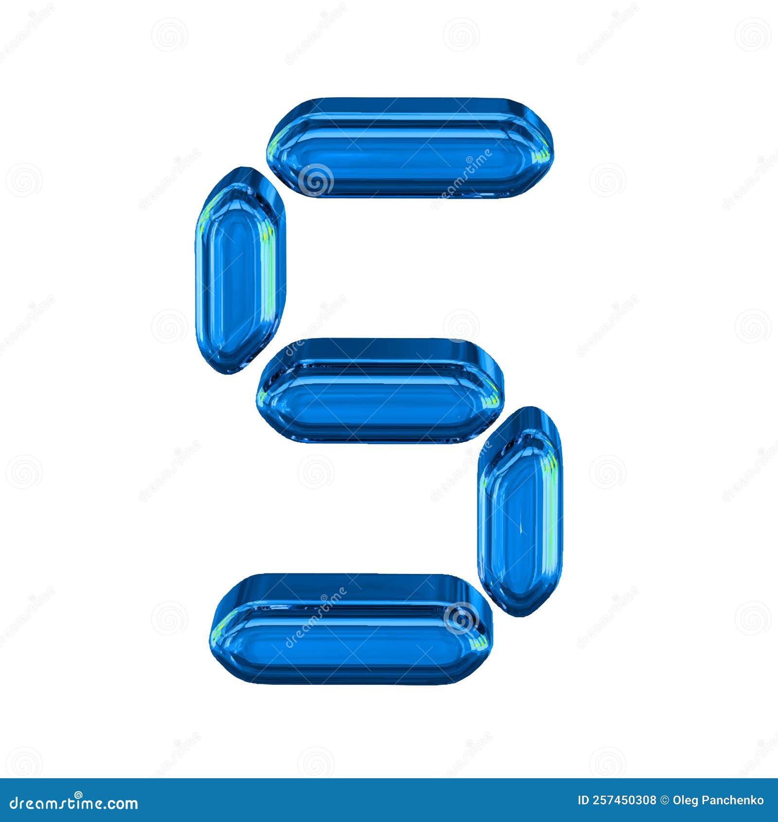Blue Symbol Made As Digital Text. Letter S Stock Vector - Illustration ...