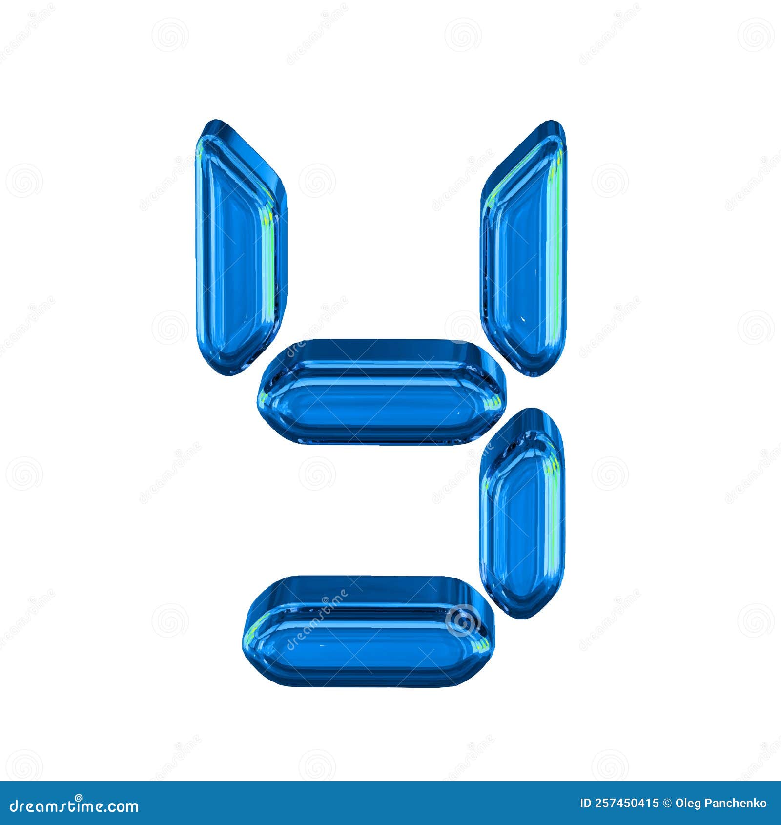 Blue Symbol Made As Digital Text. Letter Y Stock Vector - Illustration ...