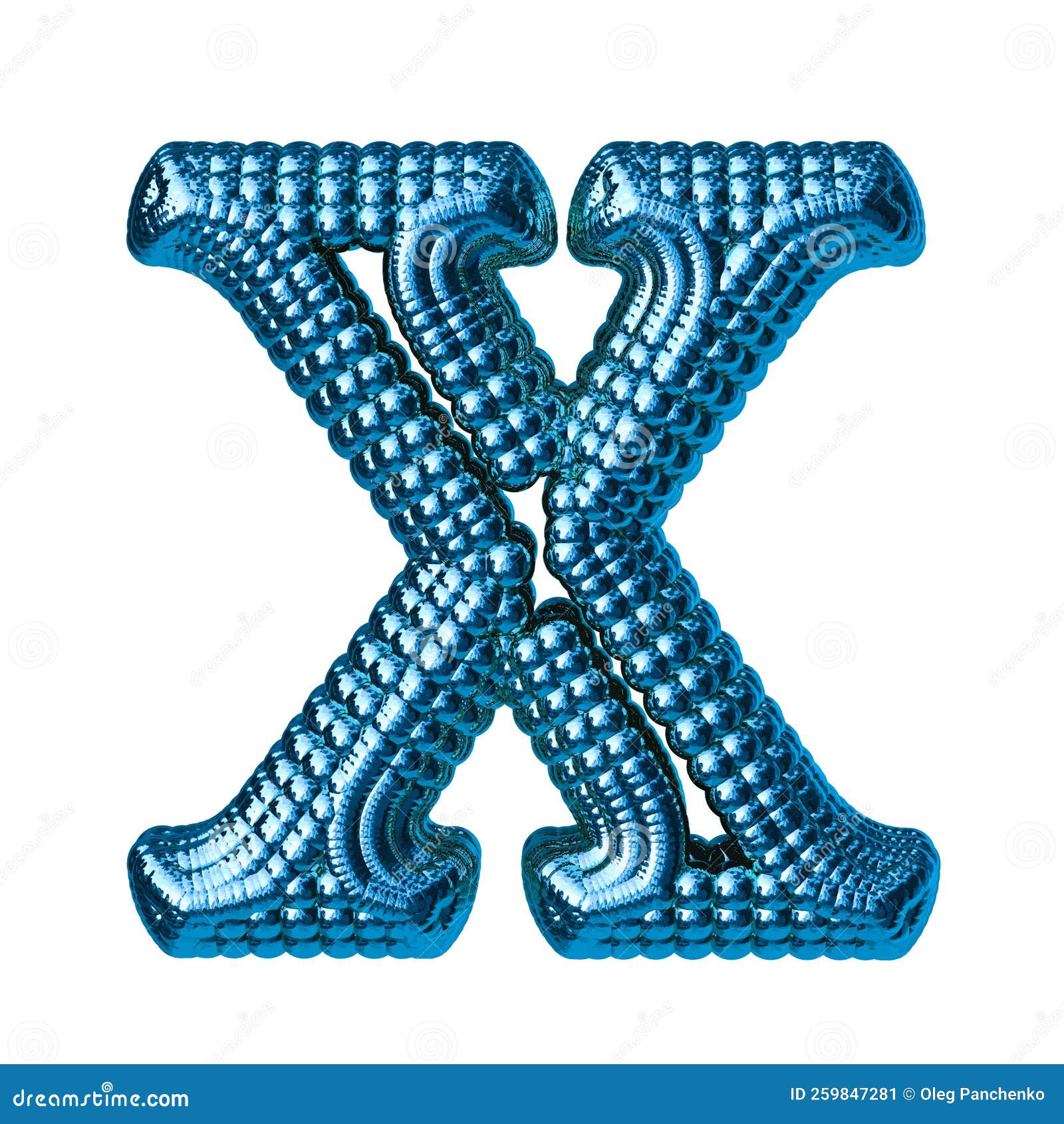 Blue Symbol Made of Spheres. Letter X Stock Vector - Illustration of ...
