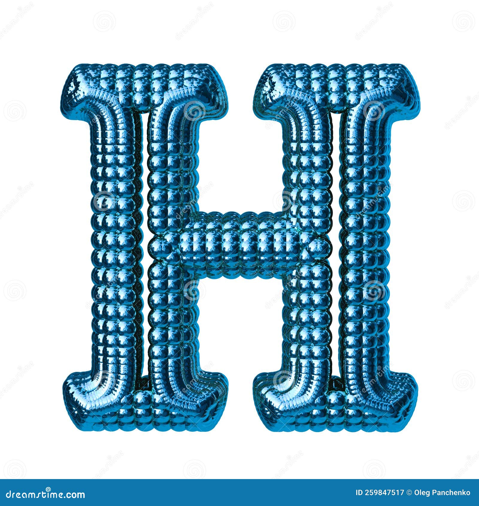 Blue Symbol Made of Spheres. Letter H Stock Vector - Illustration of ...
