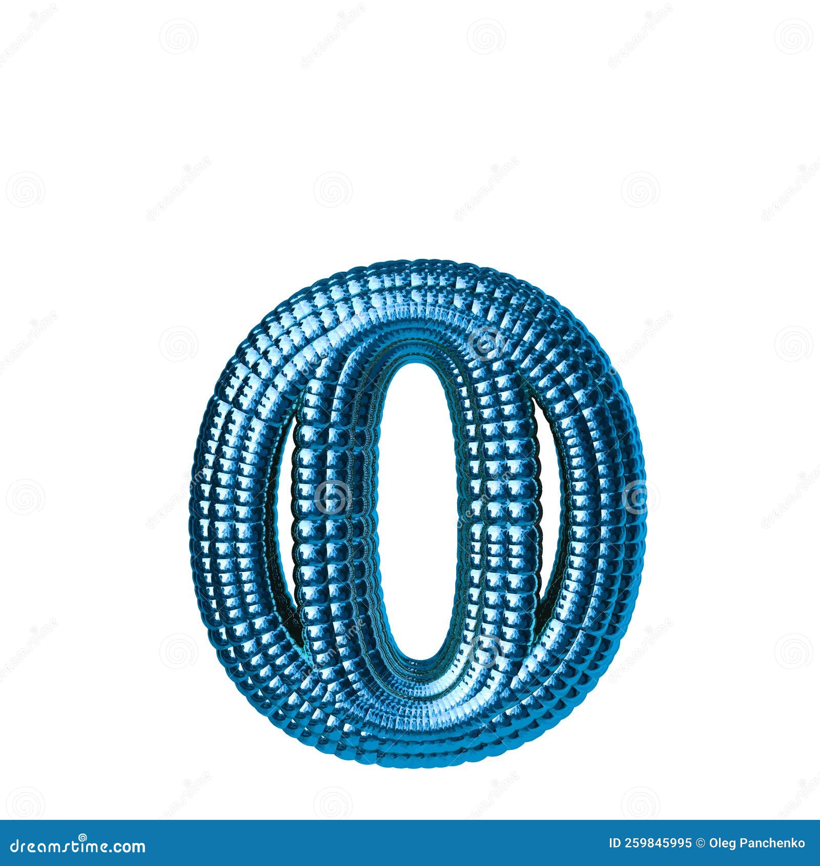 Blue Symbol Made of Spheres. Letter O Stock Vector - Illustration of ...