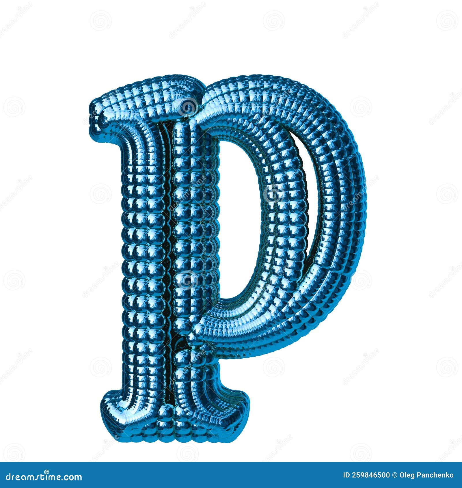 Blue Symbol Made of Spheres. Letter P Stock Vector - Illustration of ...