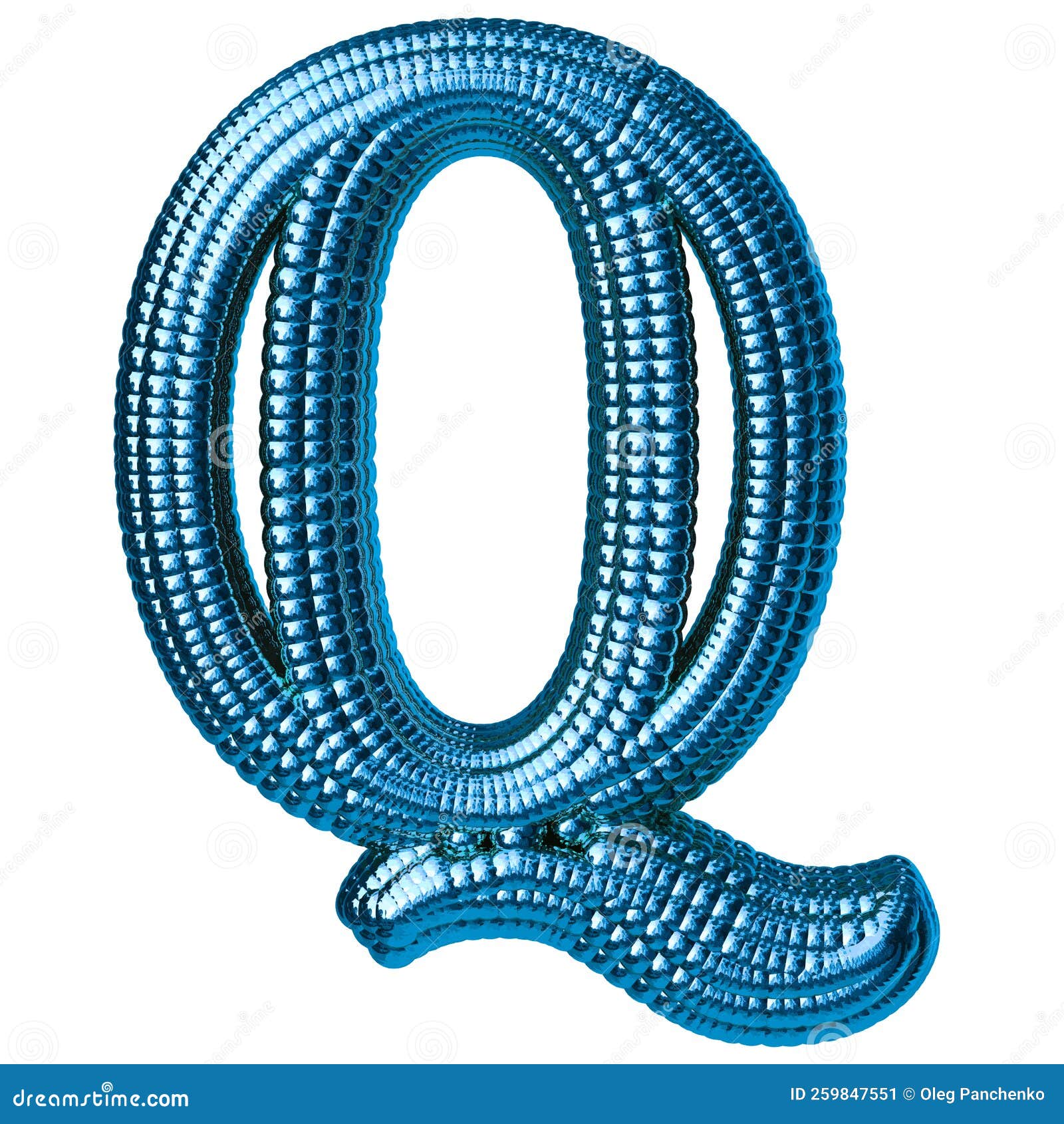 Blue Symbol Made of Spheres. Letter Q Stock Vector - Illustration of ...