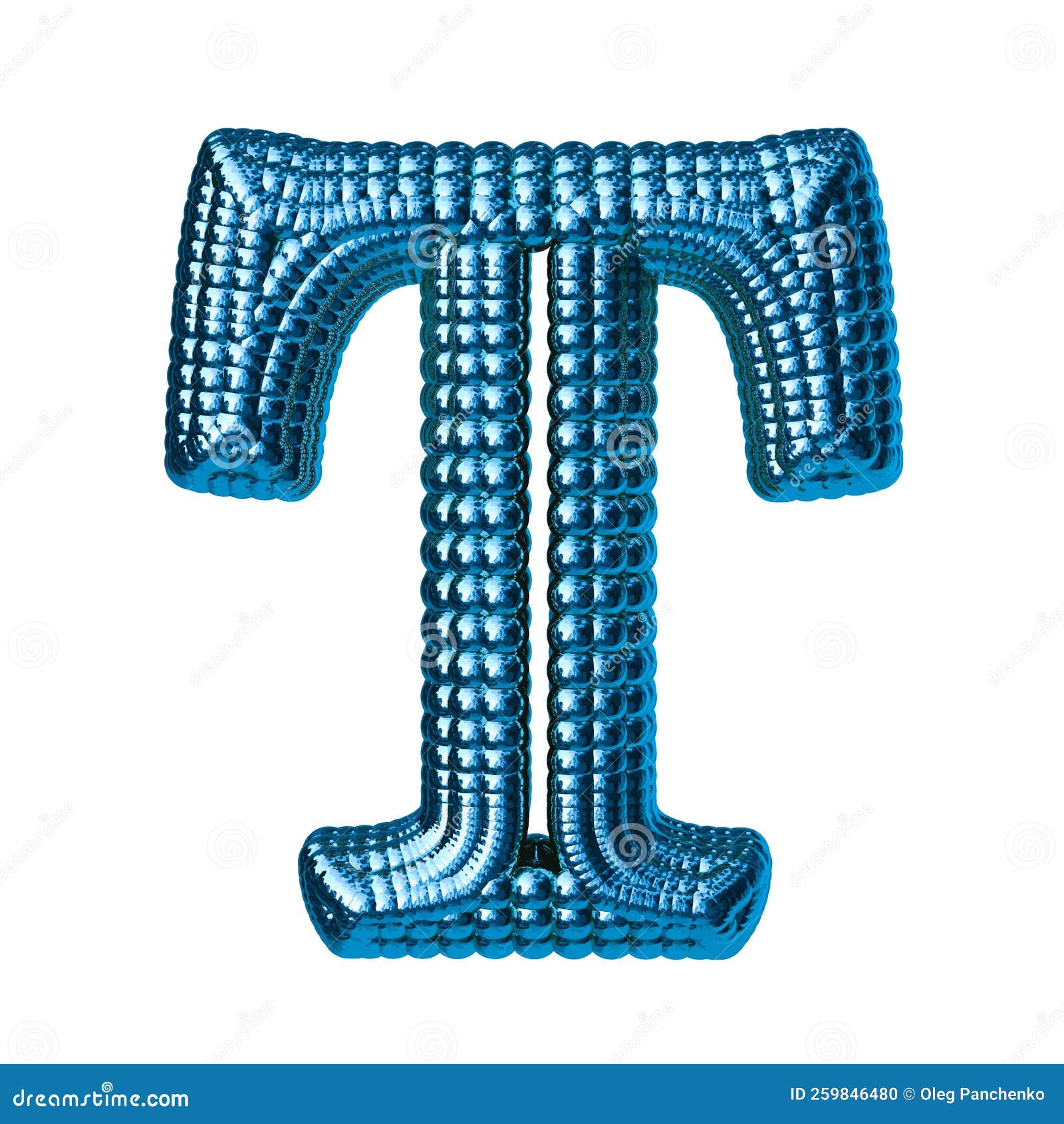 Blue Symbol Made of Spheres. Letter T Stock Vector - Illustration of ...