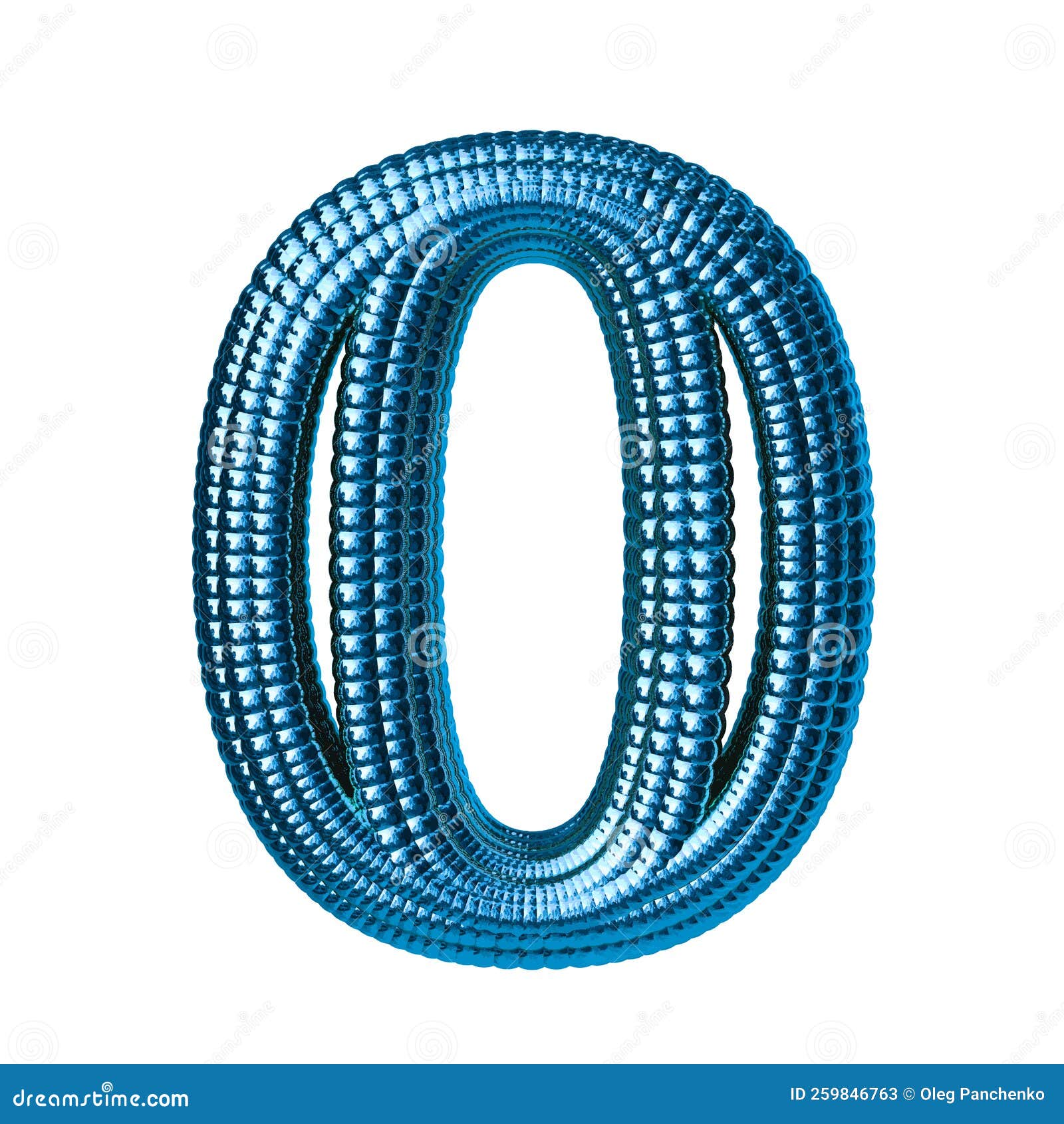 Blue Symbol Made of Spheres. Number O Stock Vector - Illustration of ...