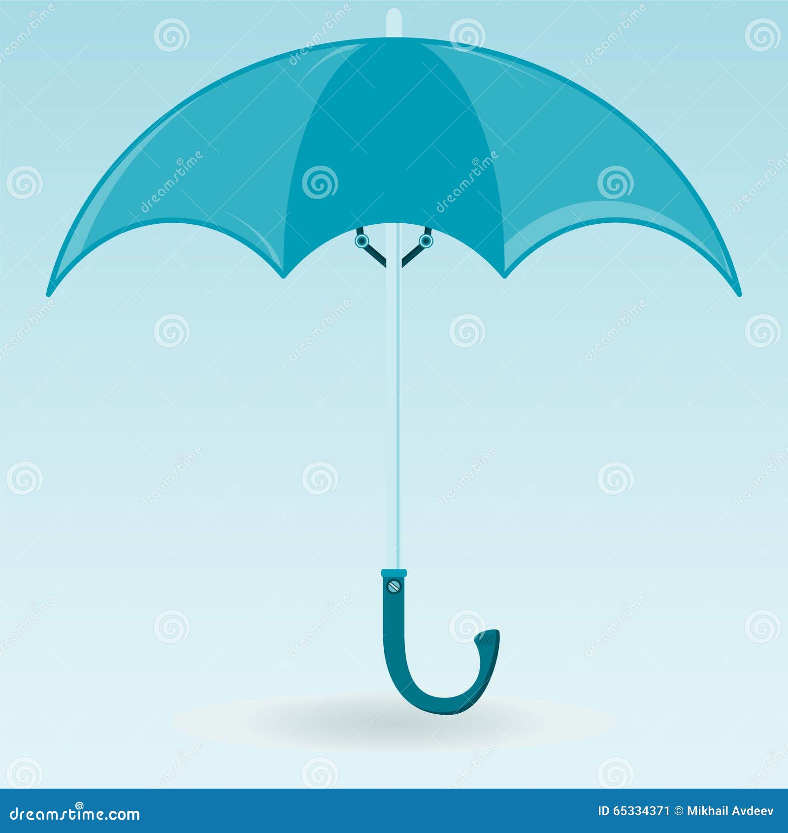 The Blue Symbol of an Umbrella Stock Vector - Illustration of blue ...