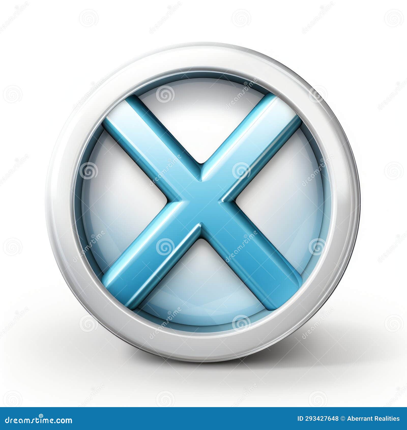 A Blue X Symbol on a White Background Stock Illustration - Illustration ...