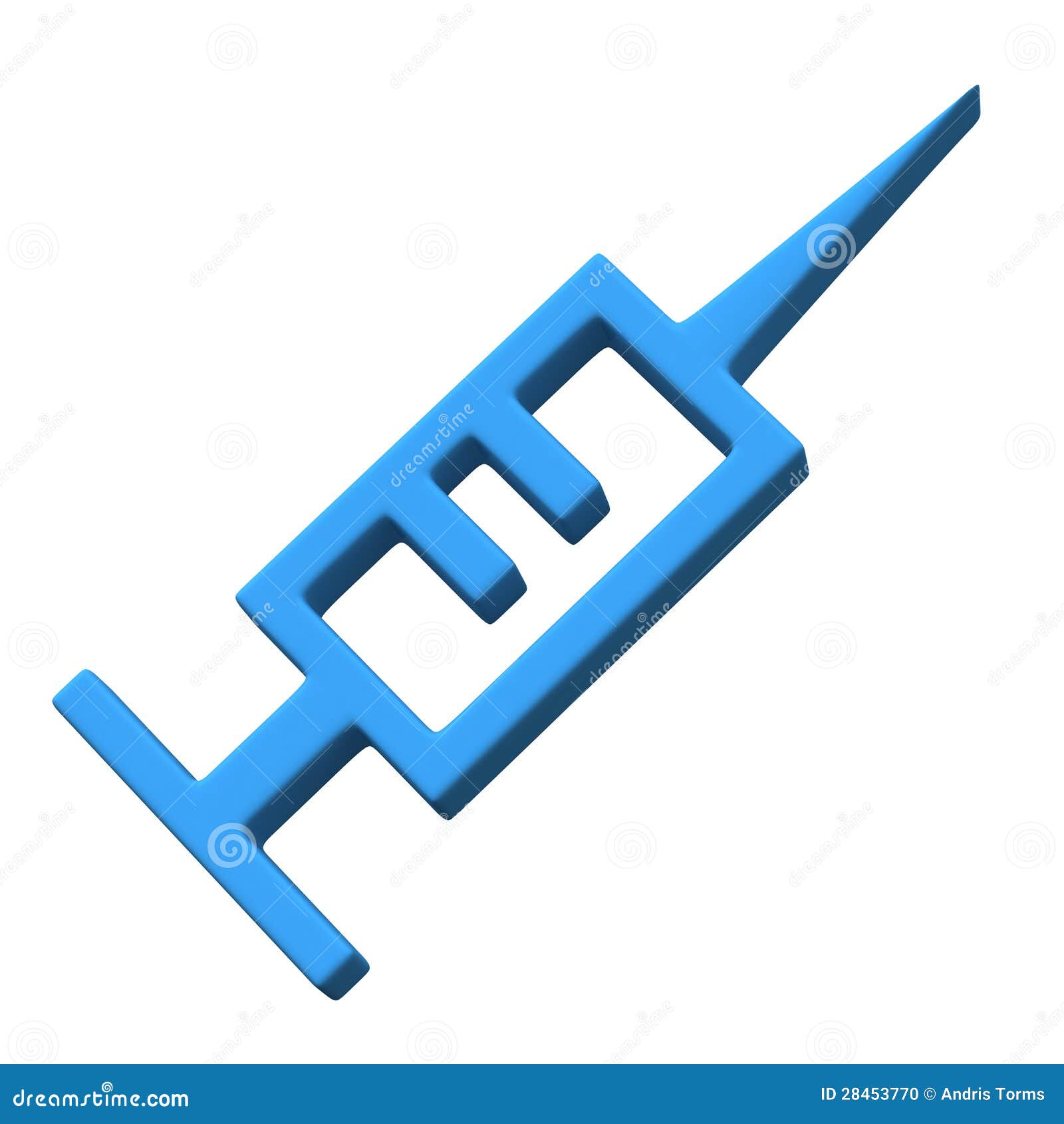 Blue syringe 3d icon stock illustration. Illustration of clinic - 28453770