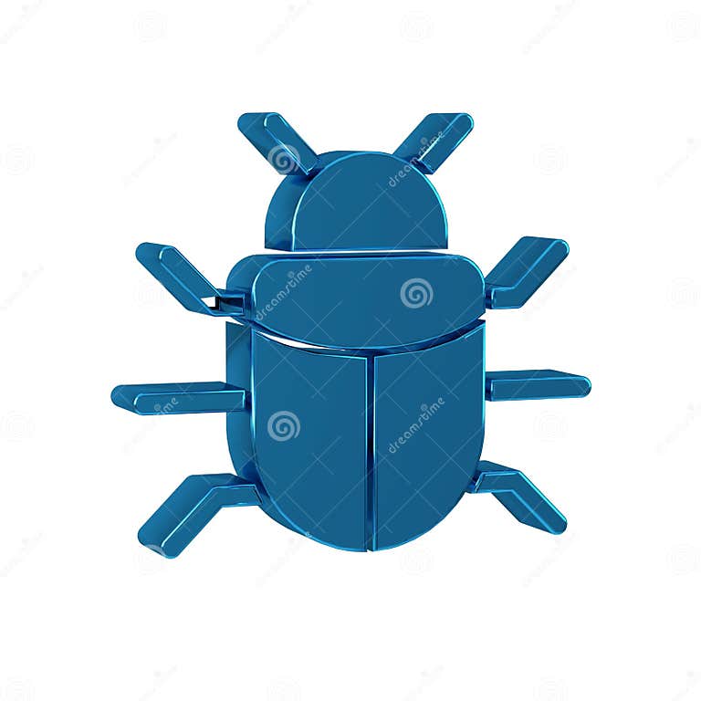 Blue System Bug Concept Icon Isolated on Transparent Background. Code ...