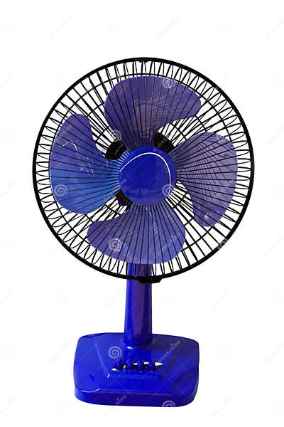Blue table fan stock image. Image of vent, vane, summer - 18014931
