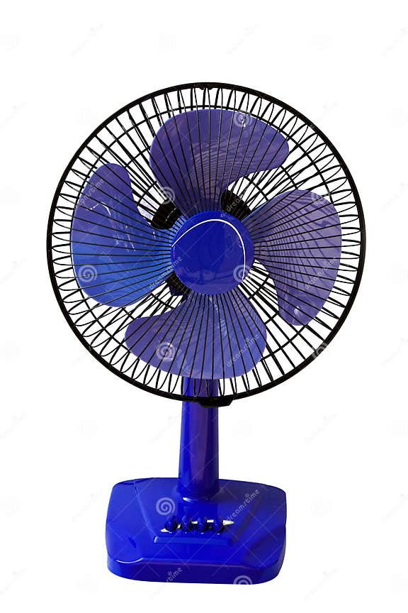 Blue table fan stock image. Image of vent, vane, summer - 18014931