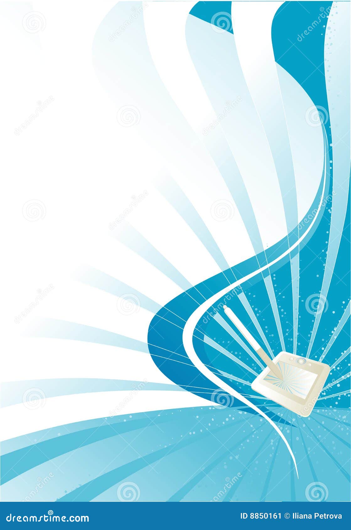 Blue tablet background stock vector. Illustration of graphic - 8850161