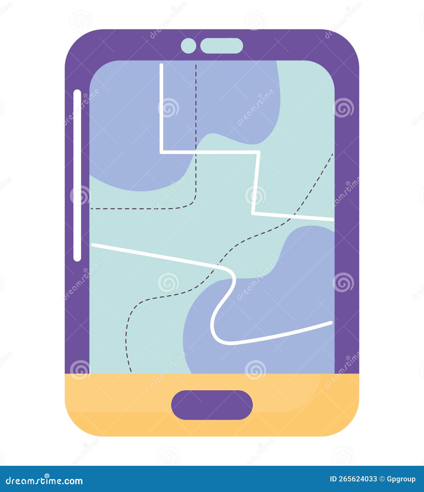 Blue tablet illustration stock vector. Illustration of phone - 265624033