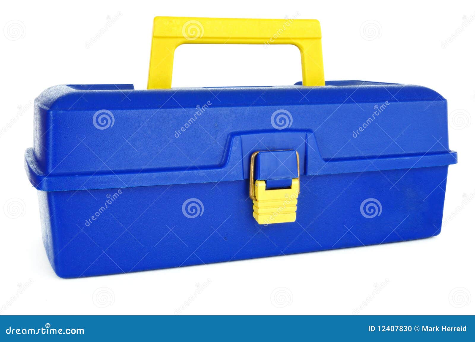 Blue Tackle Box stock photo. Image of white, storage - 12407830