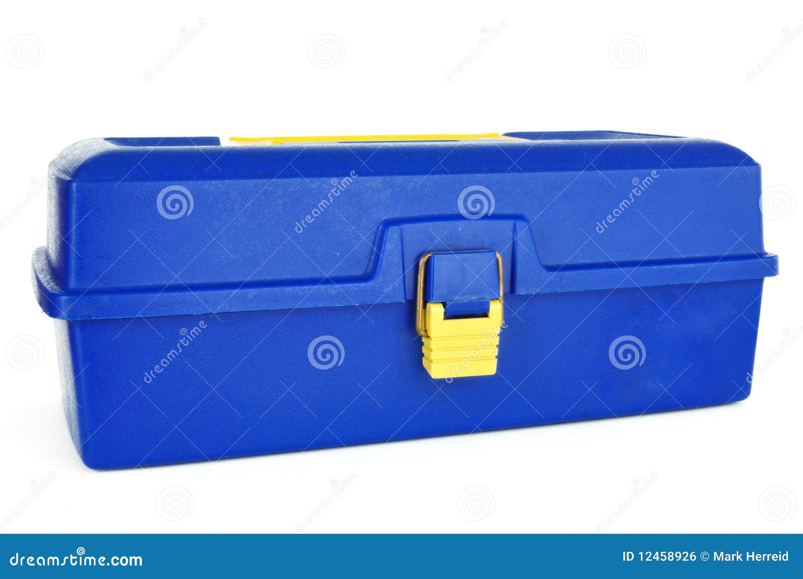 Blue Tackle Box stock photo. Image of storage, tackle - 12458926