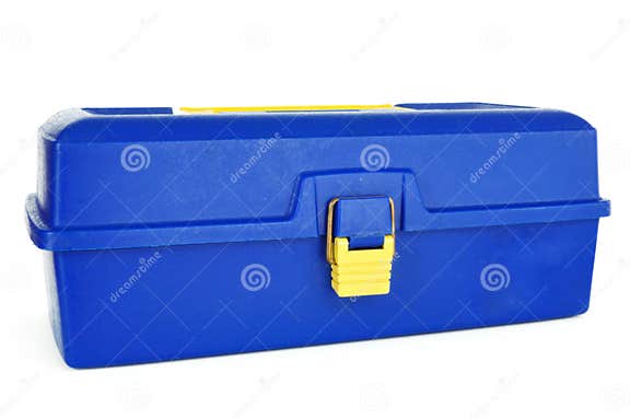 Blue Tackle Box stock photo. Image of storage, tackle - 12458926