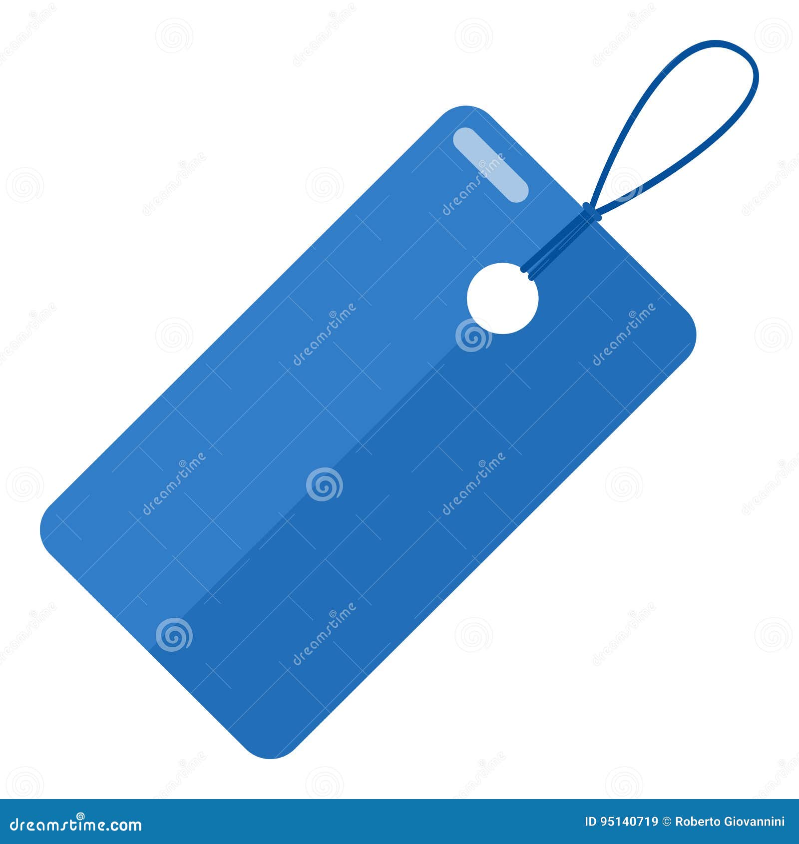 Blue Tag Flat Icon Isolated on White Stock Vector - Illustration of ...