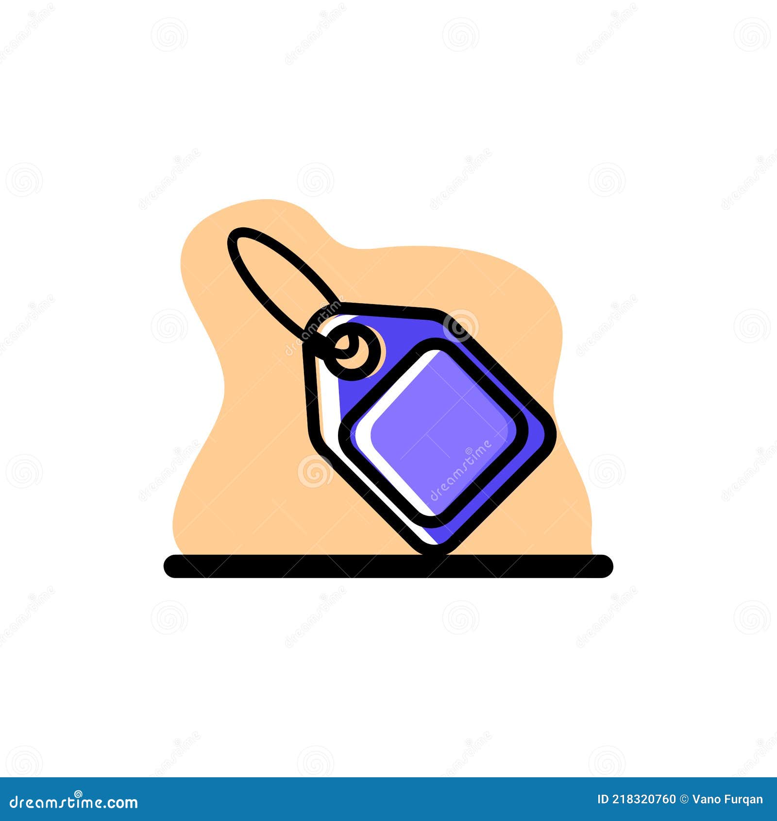 Blue Tag Label Conceptual Vector Illustration Design Icon Stock Vector ...