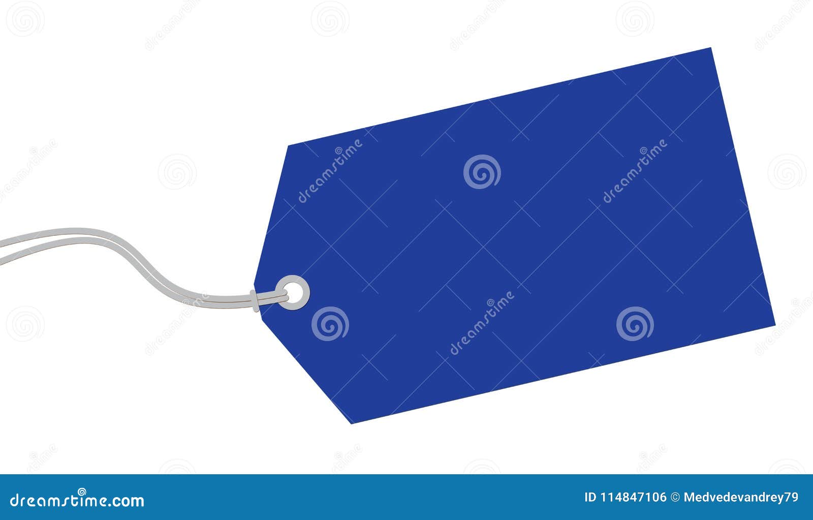 Blue Tag on White Background. Stock Vector - Illustration of fashion ...