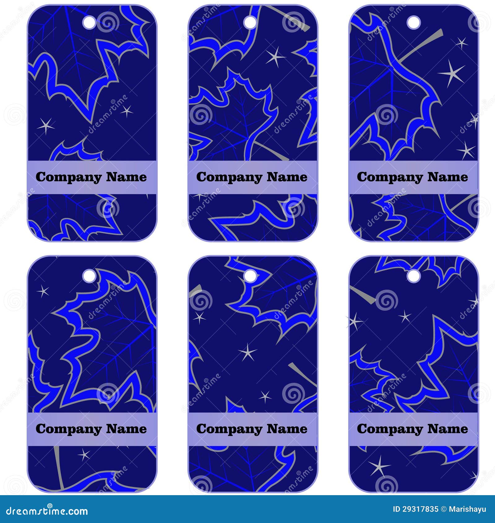 Blue Tags with Maple Leaves Stock Vector - Illustration of nature ...